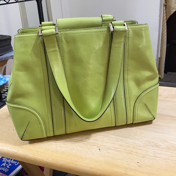 Ellen Tracy | Bags | Ellen Tracy Green Leather Bag | Poshmark